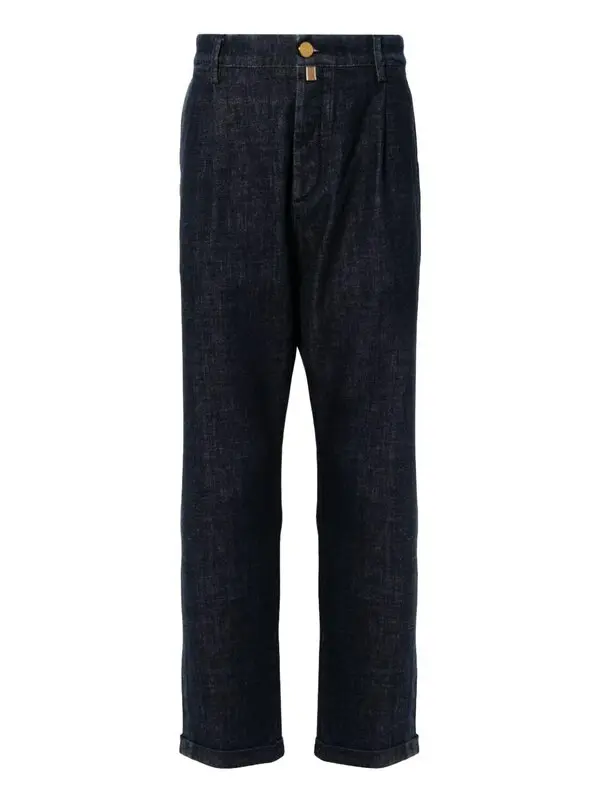 Jacob Cohen Crop Slim Single Pence Henry Pant - Black