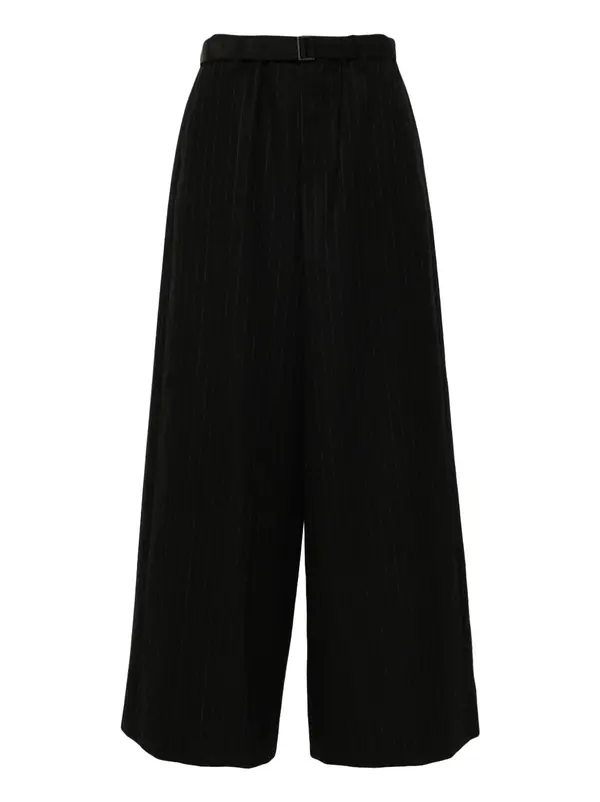 Sacai Pinstriped Palazzo Pants - Black