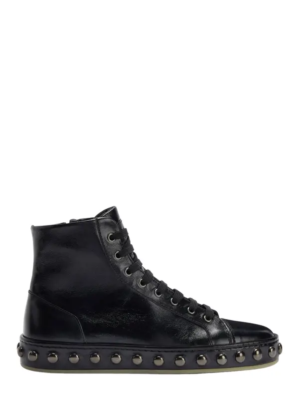 GIUSEPPE ZANOTTI Gz-city Leather High-top Sneakers - Black