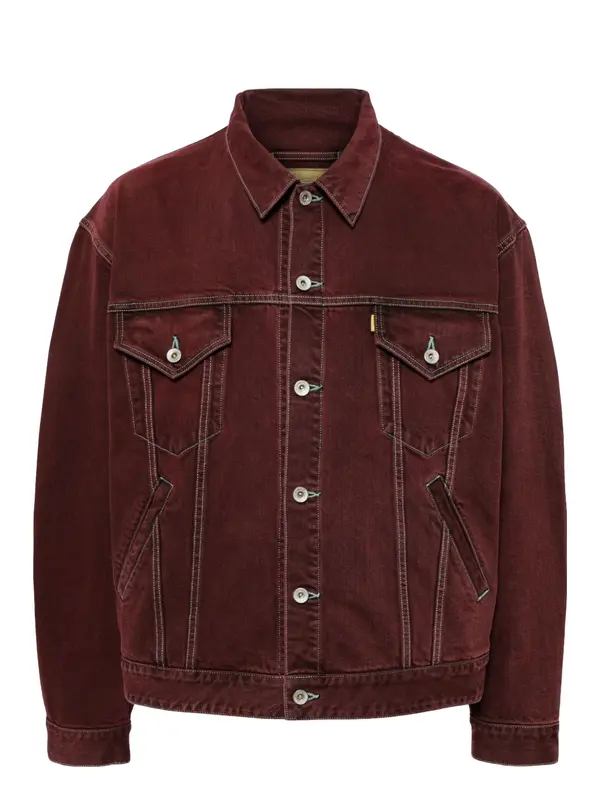 DOUBLET Contrast-stitching Denim Jacket - Red