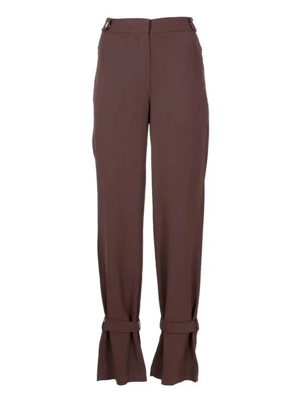 LETHICIA BRONSTEIN Abigail Crepe Trousers - Brown