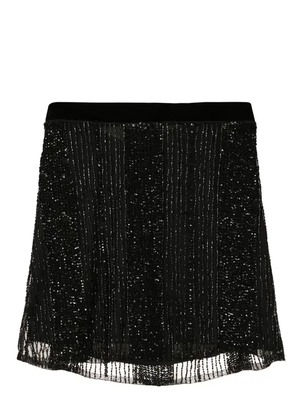 LETHICIA BRONSTEIN Sequin-embellished Miniskirt - Black