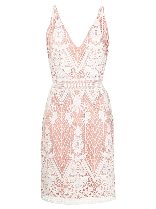 LETHICIA BRONSTEIN Canis Crochet-panel Dress - Neutrals
