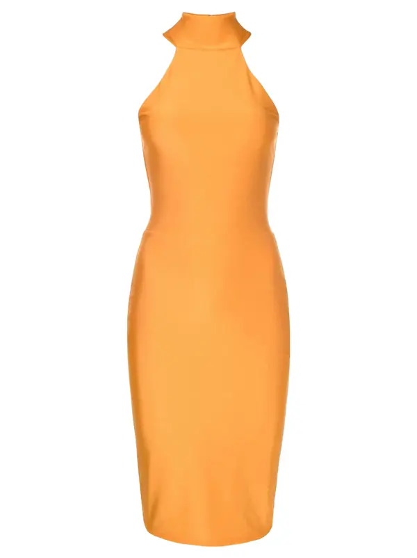 LETHICIA BRONSTEIN Audrey Halterneck Midi Dress - Yellow