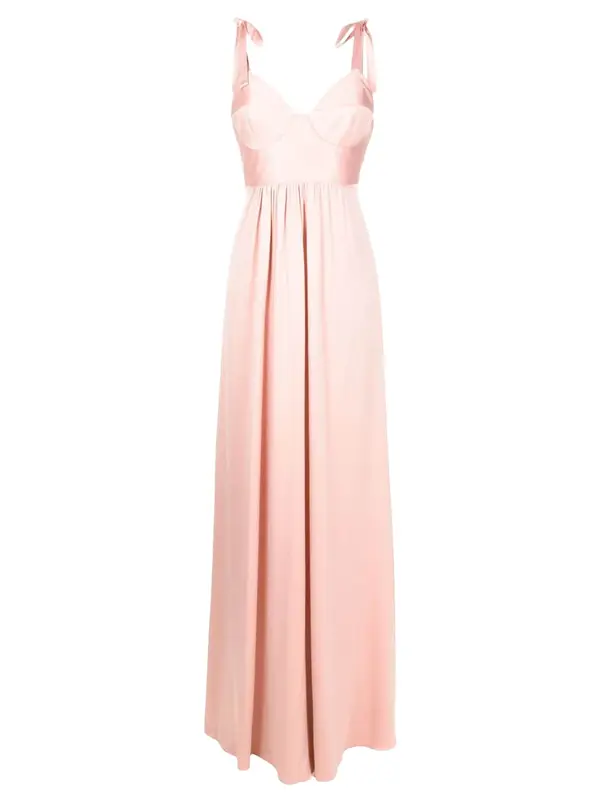 LETHICIA BRONSTEIN Beta Tied-strap Maxi Dress - Pink