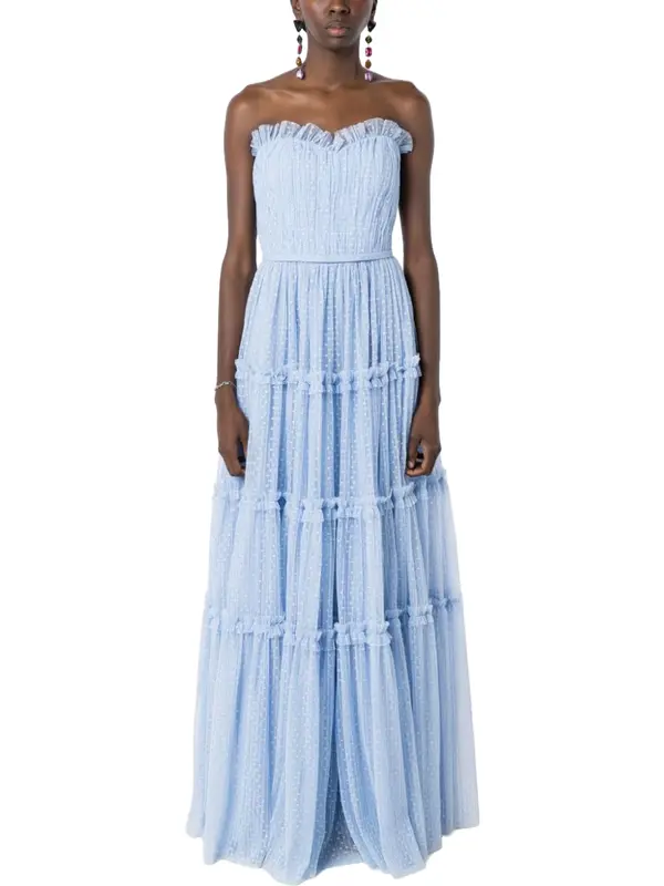 LETHICIA BRONSTEIN Isabela Tulle Gown - Blue