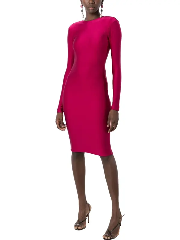 LETHICIA BRONSTEIN Gracie V-back Midi Dress - Pink