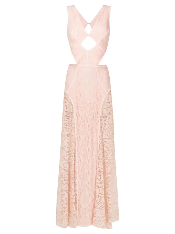 LETHICIA BRONSTEIN Puppis Iv Floral-lace Gown - Pink