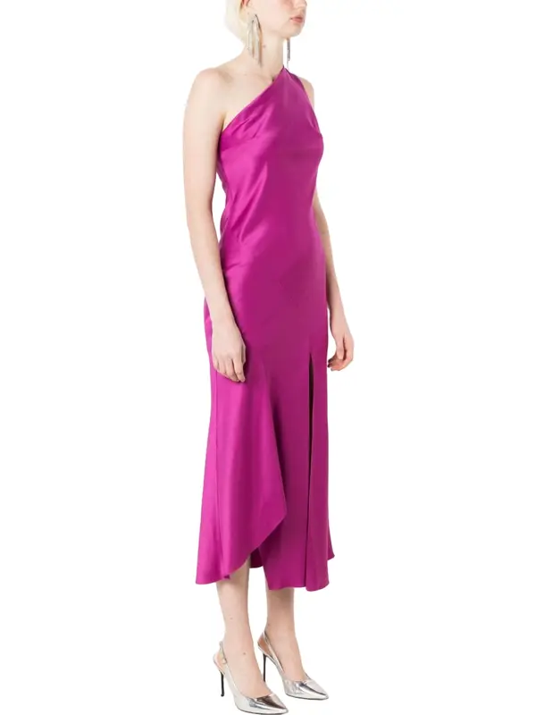 LETHICIA BRONSTEIN Satin-finish One-shoulder Dress - Pink