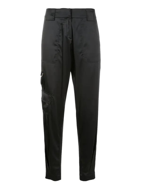 LETHICIA BRONSTEIN Abrey Tapered Cargo Trousers - Black