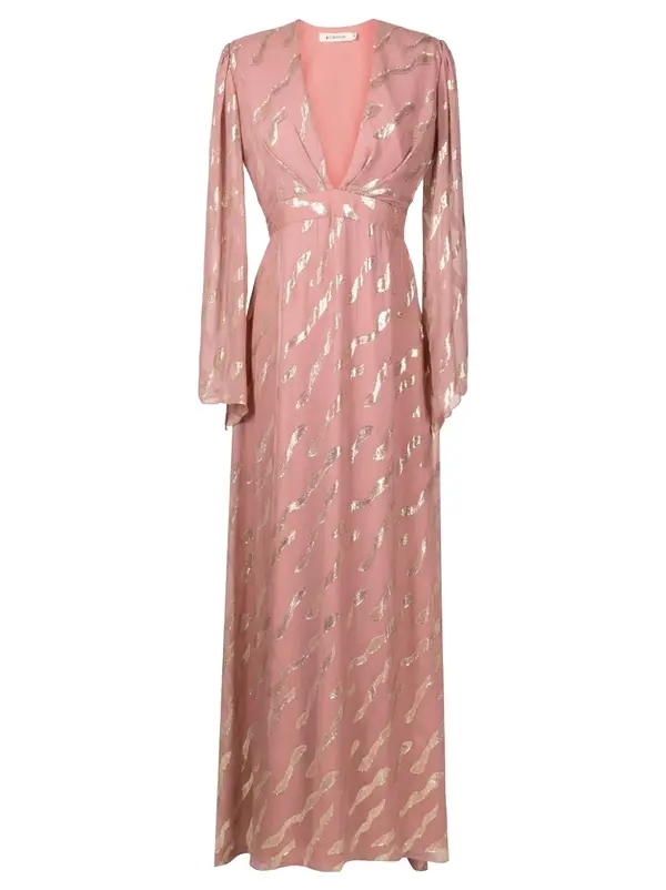 LETHICIA BRONSTEIN Atala Embroidered Gown - Pink