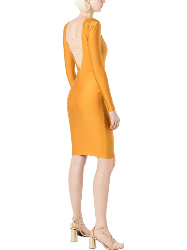 LETHICIA BRONSTEIN Gracie V-back Bodycon Dress - Yellow