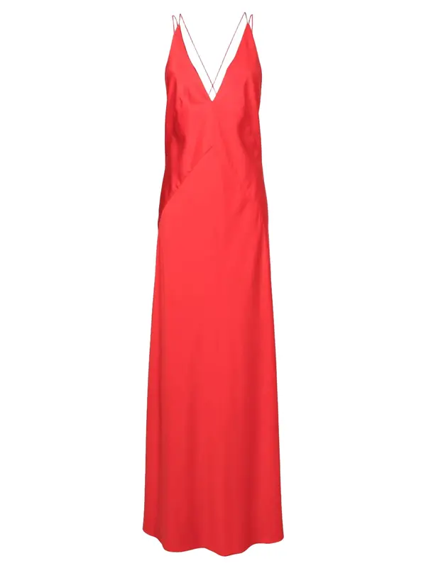 LETHICIA BRONSTEIN Satin Maxi Dress - Red