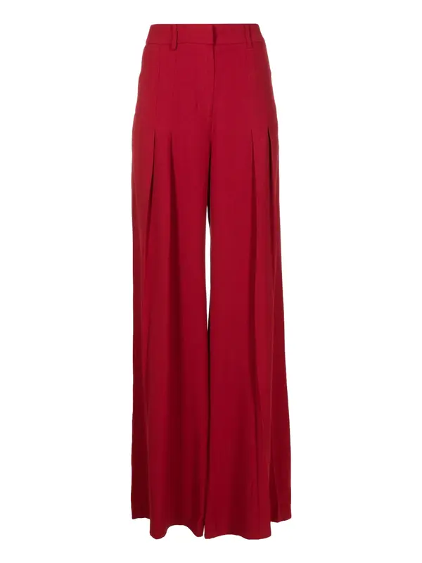 LETHICIA BRONSTEIN Alda Wide-leg Trousers - Red