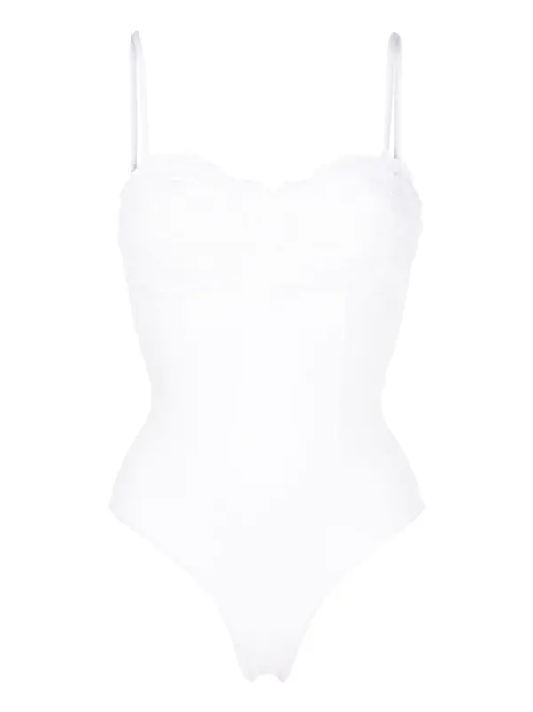 LETHICIA BRONSTEIN Katharine Lace-appliqué Body - White