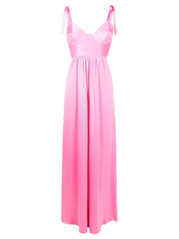 LETHICIA BRONSTEIN Beta Bow-strap Maxi Dress - Pink