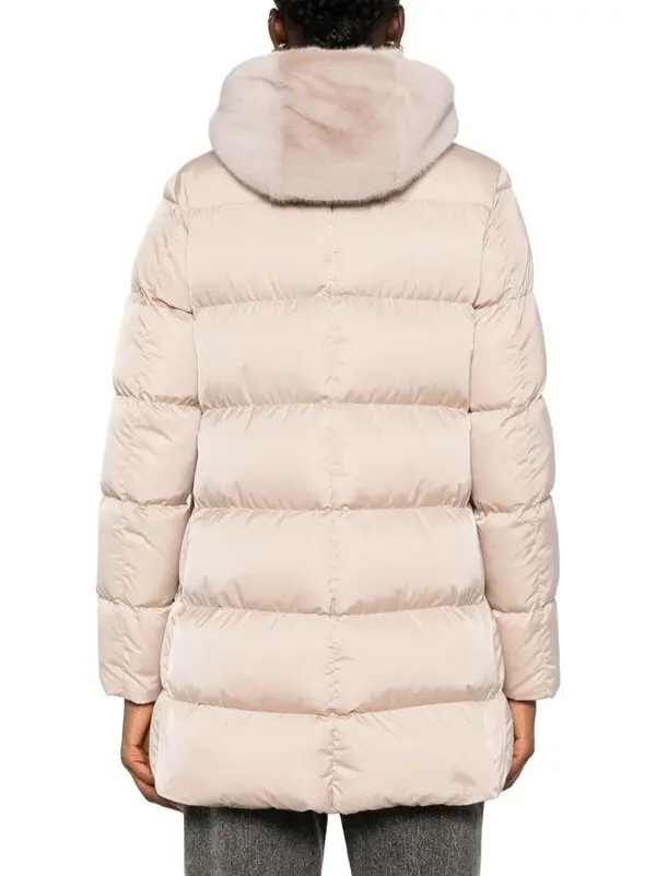 Herno Faux-fur Quilted Down Coat - Pink