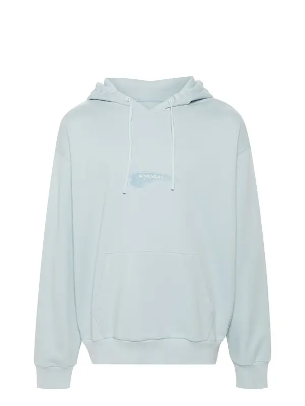 Givenchy Logo-embroidered Hoodie - Blue