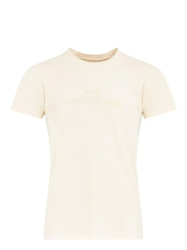 MAISON MARGIELA Logo-embroidered Cotton T-shirt - Neutrals