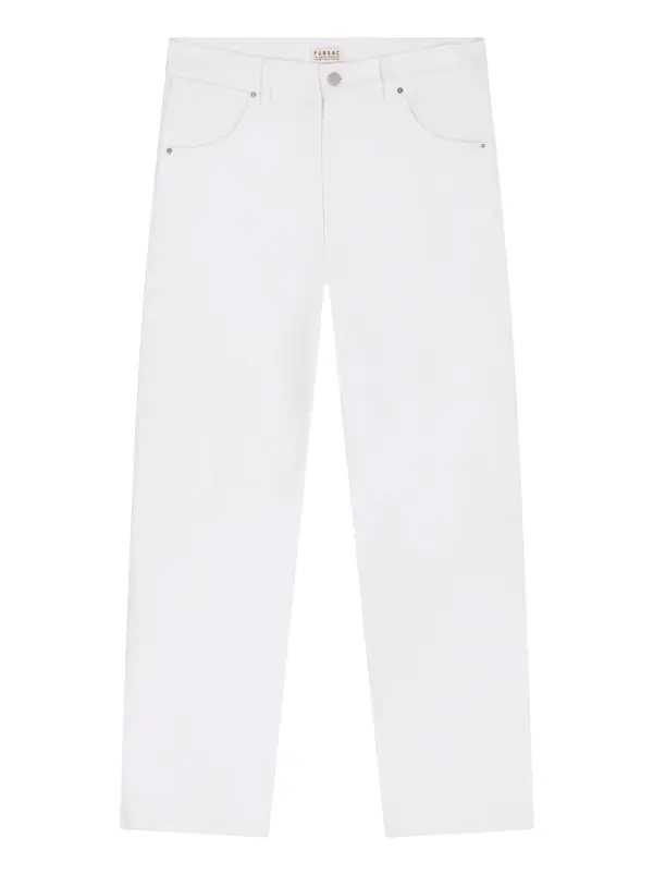 FURSAC Logo-embroidered Slim Jeans - White