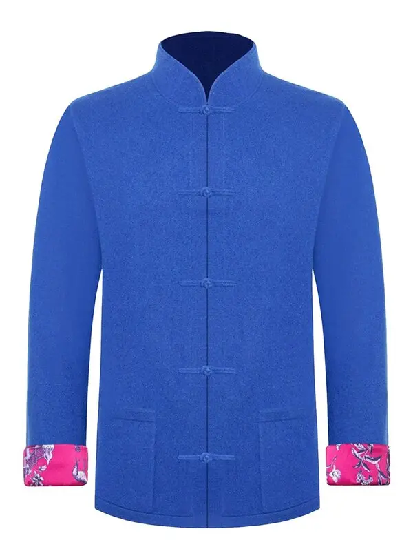 Shanghai Tang Mandarin Collar Jacket - Blue