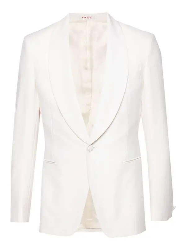 FURSAC Shawl-lapels Tuxedo Jacket - Neutrals
