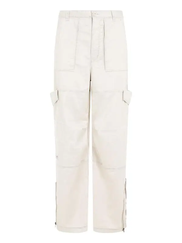 Acne Studios Polyester Wide Leg Pants - Beige
