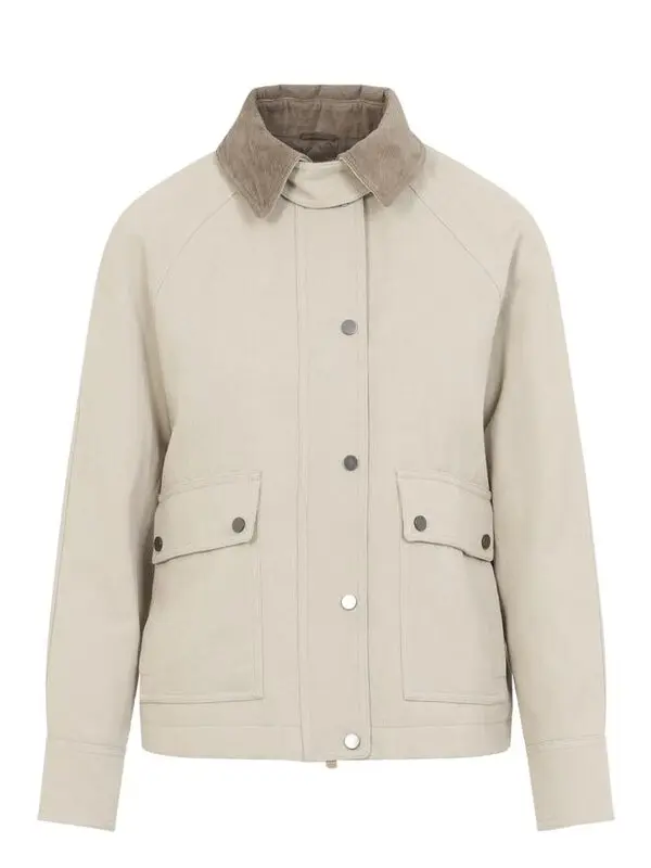 Brunello Cucinelli Cotton Parka Jacket - Beige