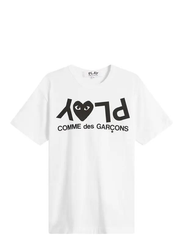 Play Comme Des Garcon Logo Print T-shirt - White
