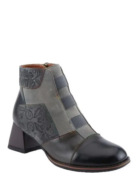 SPRING STEP SHOES Copine Cap Toe Bootie - Black Multi