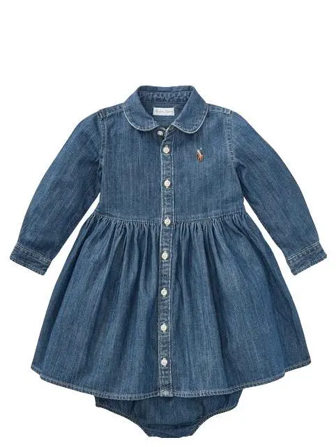 Ralph Lauren Denim Shirtdress And Bloomers - Indigo