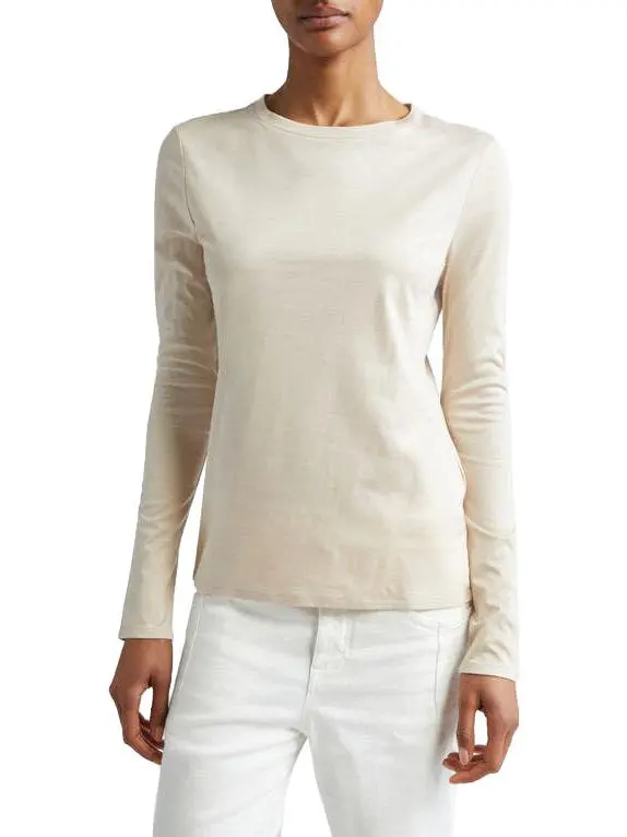 Eleventy Long Sleeve T-shirt - Sand