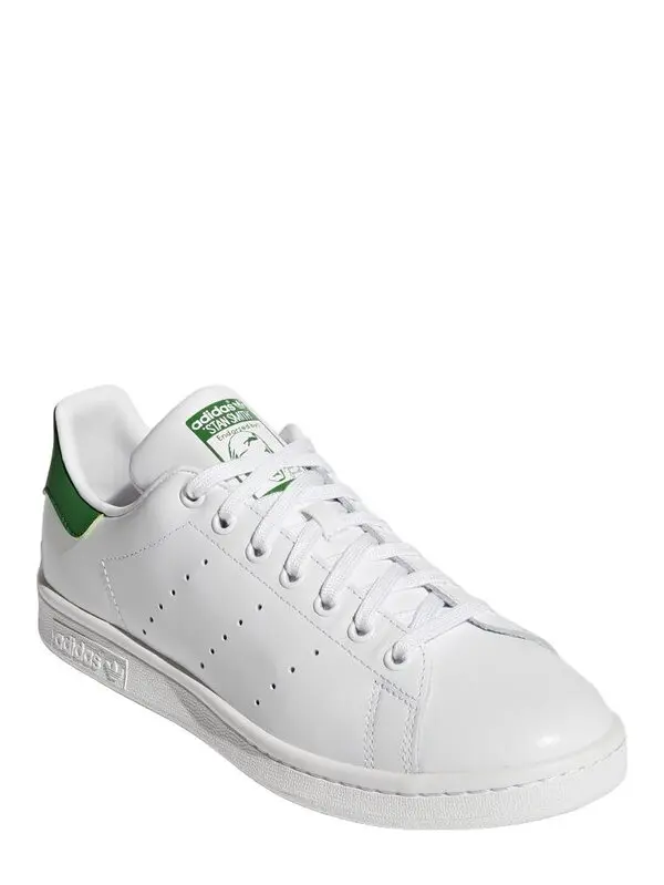Adidas Stan Smith Lace Up Sneakers - Cloud White / Core White / Green