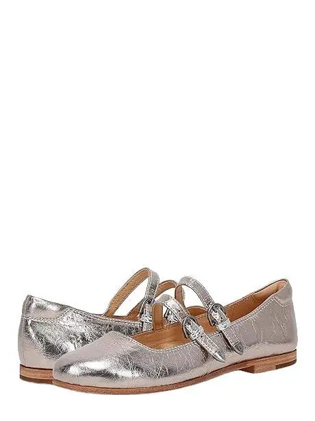 THE FRYE COMPANY Carson Multi Mary Jane Flat Shoes - Gold