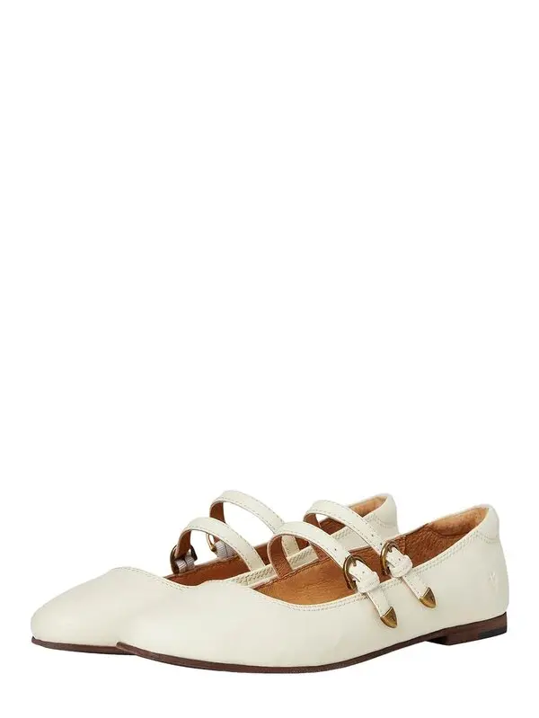 THE FRYE COMPANY Carson Multi Mary Jane Flat Shoes - Khaki