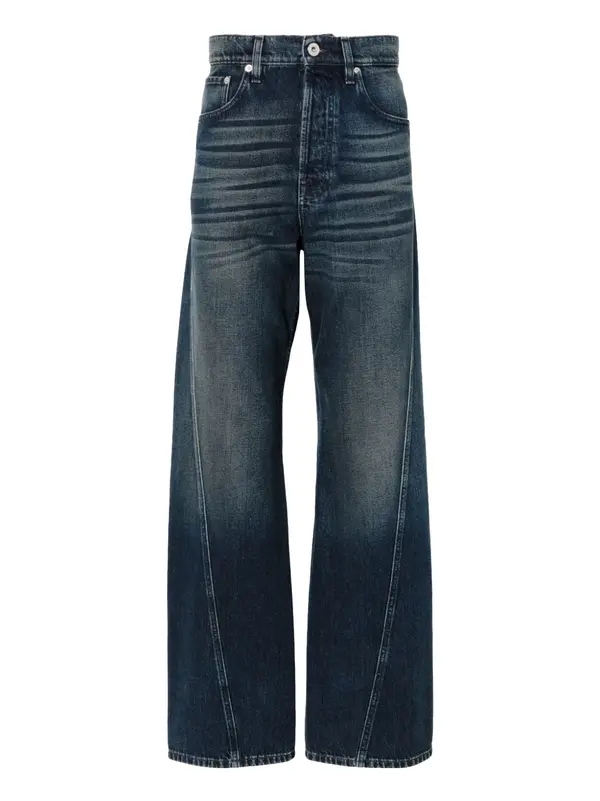 LANVIN Twisted Straight Leg Jeans - Blue
