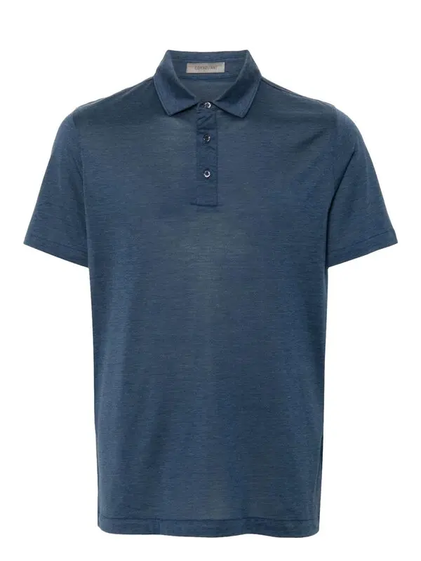Corneliani Lightweight-jersey Polo Shirt - Blue