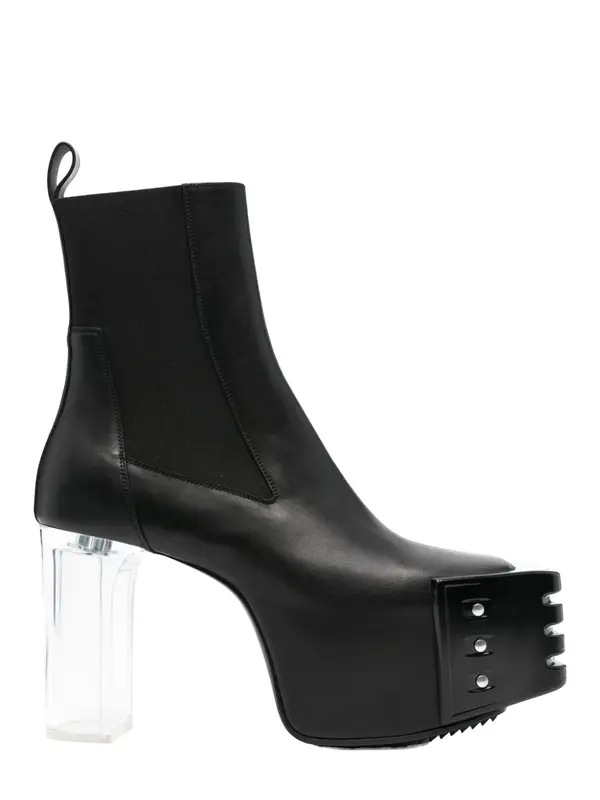 Rick Owens 120mm Grilled Kiss Boots - Black