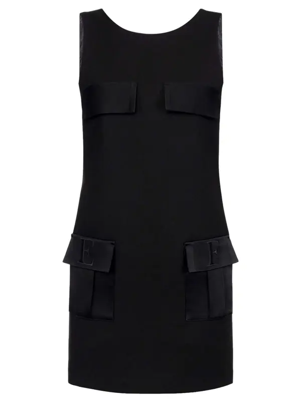 Elisabetta Franchi Pocket-detail Mini Dress - Black