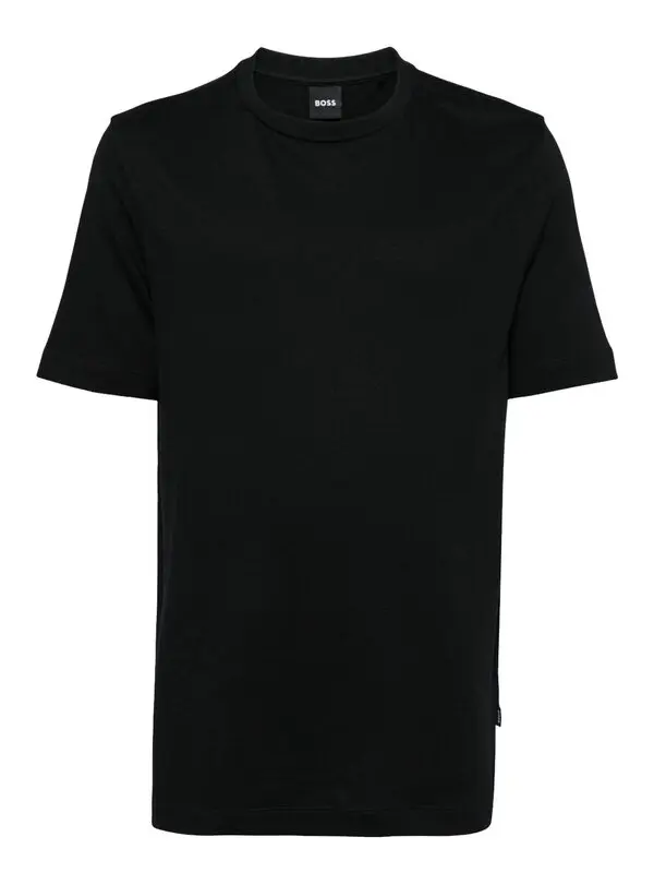 BOSS Piqué-weave T-shirt - Black