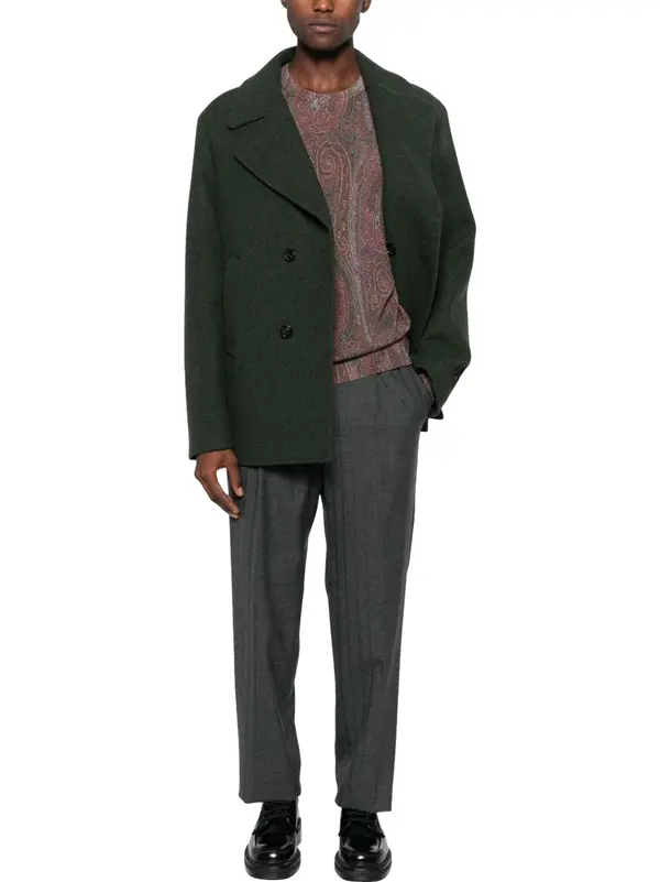 Etro Double-breasted Pea Coat - Green