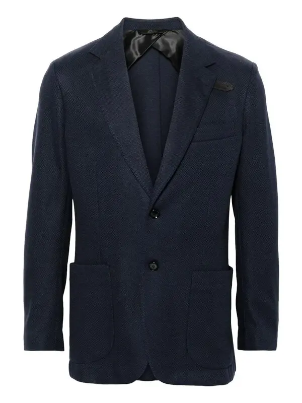 Brioni Knitted Blazer - Blue