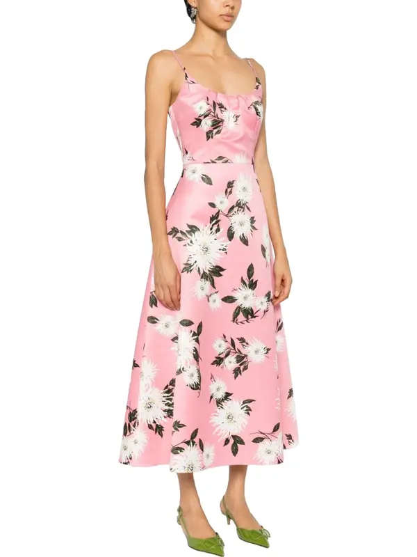 EMILIA WICKSTEAD Wenna Floral-print Midi Dress - Pink