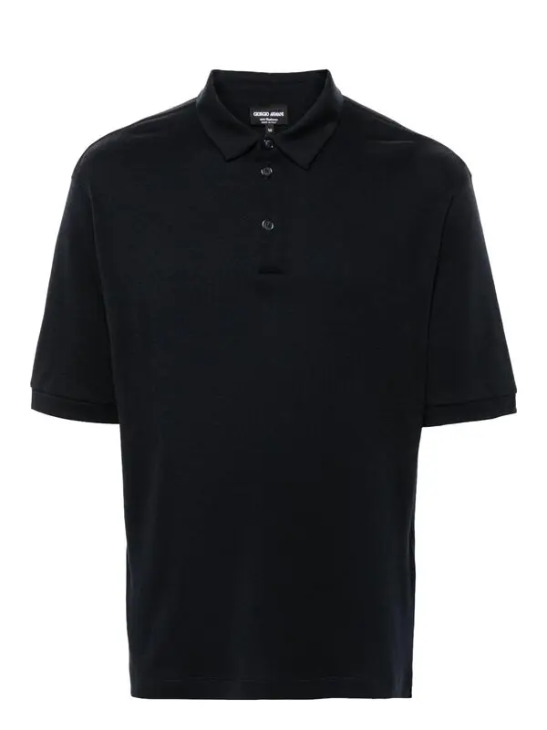 Giorgio Armani Cashmere Polo Shirt - Blue