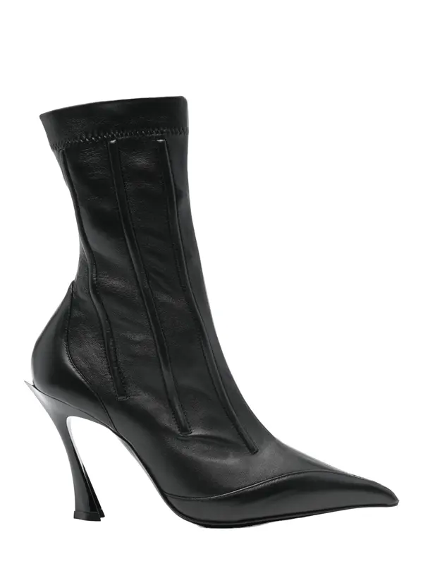 MUGLER 95mm Seam-detail Boots - Black