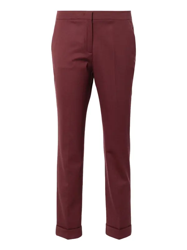 Etro Cropped Wool Trousers - Red