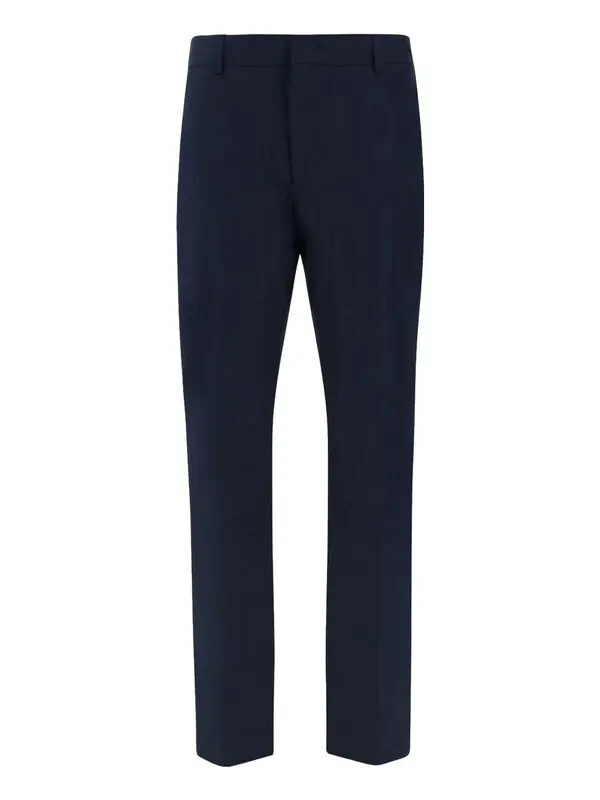 PT TORINO Cotton-blend Straight-leg Trousers - Blue
