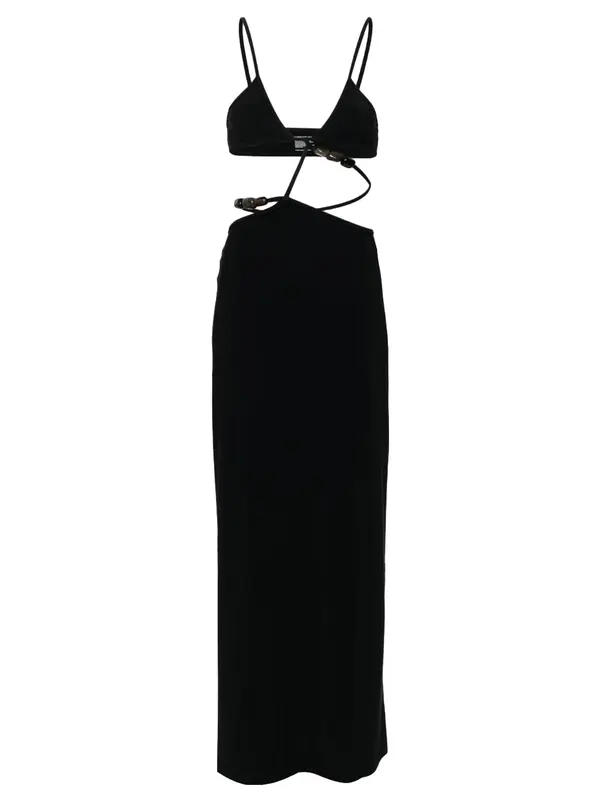 Christopher Esber Cross Bandeau Midi Dress - Black