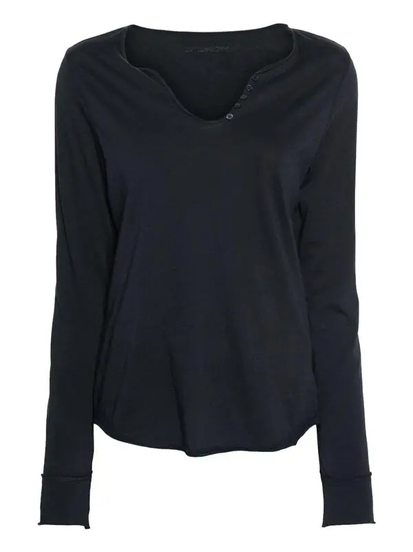 Zadig&Voltaire Floral Embroidery Cotton T-shirt - Blue