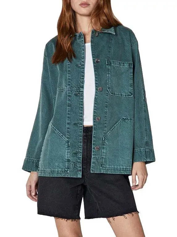 UNPUBLISHED Mari Patch Pocket Denim Chore Jacket - Green